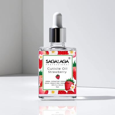 China Organic 100% Jojoba Oil and Vitamin E Vitamin B Cuticle Oil in White Cap Transparent Dropper Bottle 13 Flavors to Choose for sale