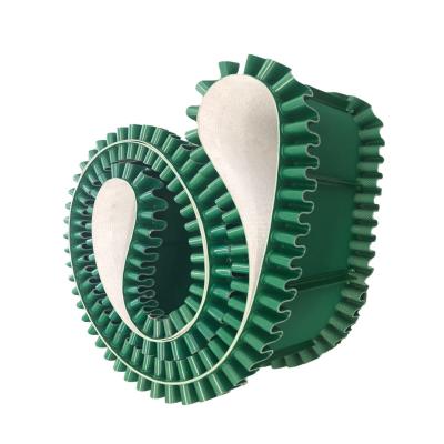 Cina 2.0 mm Cintura trasportatrice in PVC a superficie grezza industriale verde per una elevata flessibilità in vendita