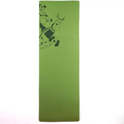 China Non-slip TPE Yoga Mats for Sports Fitness, Exercise, Pilates Mat 6mm for sale