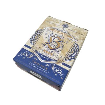 중국 인쇄된 단일 벽 파상지 장식주름 위 자동차 최저 박스 쌍둥이 병 법안 판매용