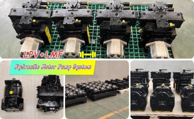 Corn harvester hydraulic pump motor system