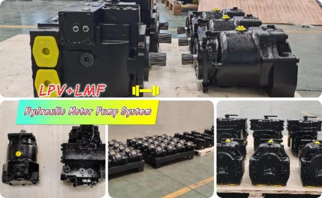 Combine harvester hydraulic pump motor system