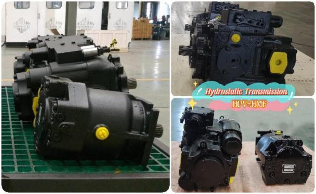 harvester hydraulic motor and pump system