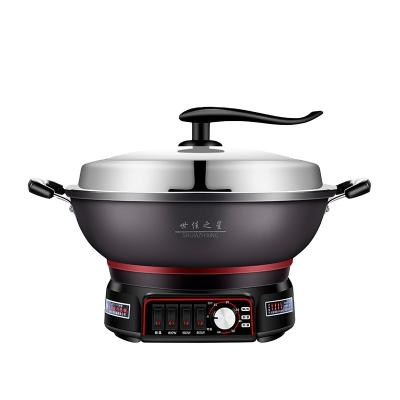 China Black Multi-function Kitchen Pot Non Stick Electric Frying Pan for Convenient Cooking for sale