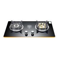 Quality Modern Design 2 Burner Gas Stove with Electronic Ignition and Tempered Glass Cooktop for sale