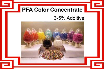 China PFA-Kleur Masterbatch/PFA-Kleurenconcentraat/Gekleurde Standaard de Kleurenlevering Hars/10 van PFA Te koop