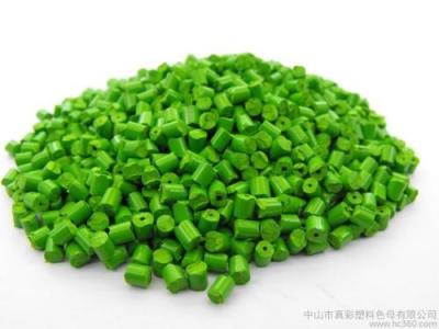 China Groene de Kleurenconcentraten van PFA voor Plastieken, 12%-Inhoudspigment Masterbatch Te koop