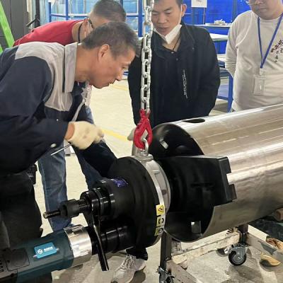 China High Accuracy Pipeline Beveling Machine Portable Pipe Beveling Machine 11.81"-24.80" for sale