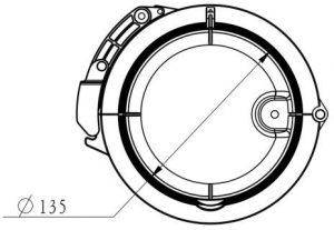 Giuntura verticale a fibra ottica Closure-ZCSC-D096- 01(7231206) vista superiore