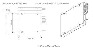 FBTは溶かしたタイプ光カプラーFC/APCのコネクター1X3 (7233103)を 1x3繊維光学のディバイダーはイメージを詳しく述べた