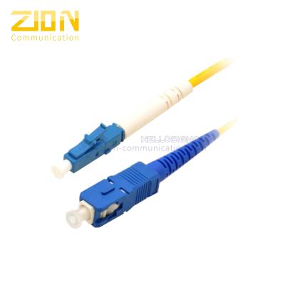 Cina Sc del saltatore della fibra al μm monomodale a fibra ottica semplice 9/125 del cavo di toppa di LC in vendita