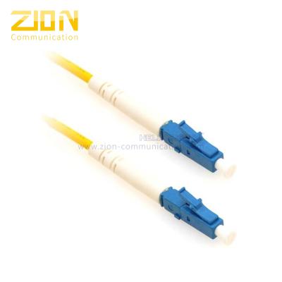 Cina LC monomodale al cavo di toppa a fibra ottica semplice di LC con il rivestimento di PVC giallo di 3.0mm in vendita