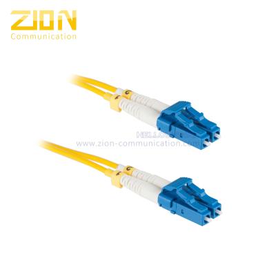 China LC to LC Singlemode 9 / 125 μm Duplex Fiber Optic Patch Cord in Riser PVC Jacket for sale