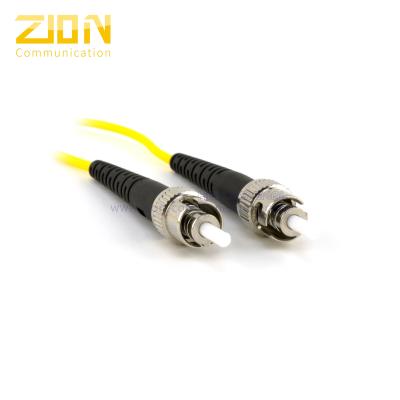 Cina St monomodale di 9/125 μm al cavo di toppa a fibra ottica semplice della st in rivestimento di PVC giallo in vendita