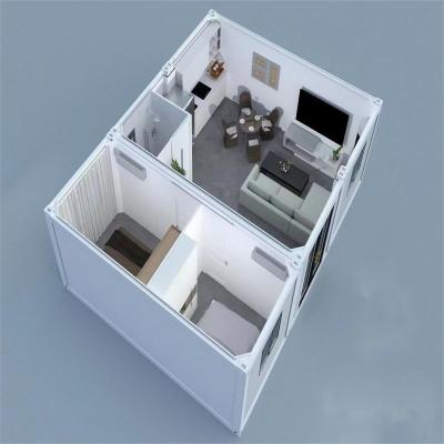 中国 カスタムサンドイッチパネル コンテナハウス 2 ベッドルーム モジュール型住宅 販売のため