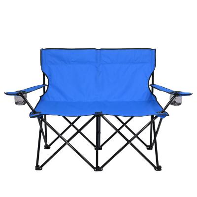 Cina Traditional Outdoor Blue Double Seat Chair 2 Person Loveseat Camping Chair in vendita