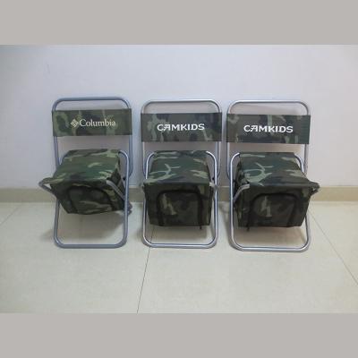 Cina Traditional folding chair with cooler bag and Bagpack with Velcro strap to hold the frame together when collapsed in vendita