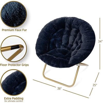 Cina Modern plush moon oversized chair for added comfort with 225 lb weight capacity in vendita