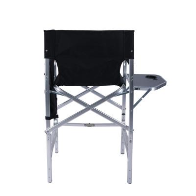 Cina Modern lightweight foldable metal director chair with side table relax with drinks and snacks at hand in vendita