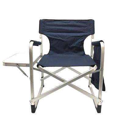 Cina Modern Portable Heavy Duty Aluminum Folding Executive Chair With Armrest Side Table And Cup Holder in vendita