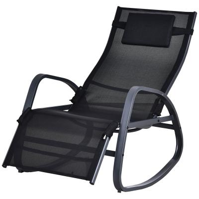 Cina Outdoor Supergroup Rocking Chairs Patio Metal Rocker Chair Weightlessness Chair Recliner Foldable in vendita