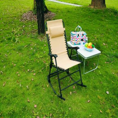 Cina Adjustable Outdoor Wide Recliner Weightless Lounge Chair Portable Folding (Height) With Headrest Patio Rocking Chair in vendita