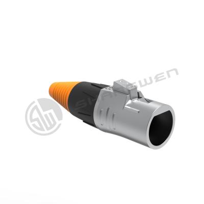 China Metal exterior IP65 IP67 Impermeável RJ45 Conector sinal Feminino Homem Ethernet Chassis Conector de cabo de fibra óptica Ethernet à venda