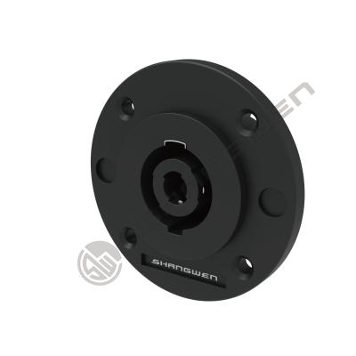 中国 4P 丸型コネクタ金属オスソケット、角型端子およびオーディオビデオメススピーカージャック4ピンラウドスピーカーコネクタ 販売のため