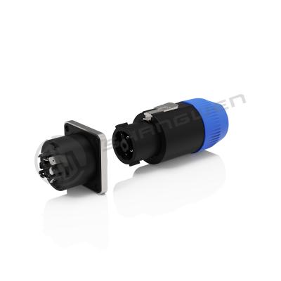 China Accesorios electrónicos industriales Conector de 8 pines de plata de plástico para audio y video electrónica de aleación de latón enchufe femenino 30A en venta