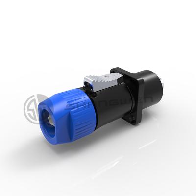 China Conector de altavoces de chasis macho de 4 pines personalizado con corriente nominal de 30A y forma rectangular en venta
