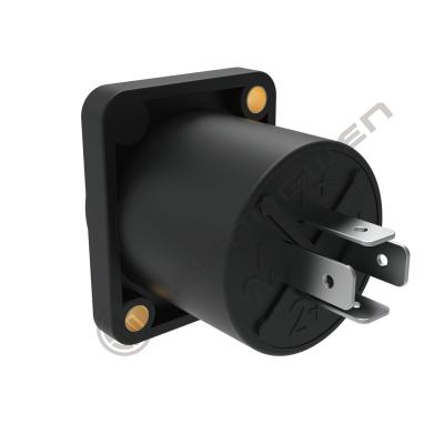 China Altavoz rectangular con montaje en panel de 2 orificios, terminal de soldadura, conector HPC de 4 pines, Speakon hembra, conector de audio en venta
