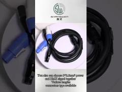Female Male Powercon Combination Cable 3PIN DMX SJT Signal Power 2in1 Cat6 RJ45 Cat5E Shielded CAT6a Cat5e Network Cable