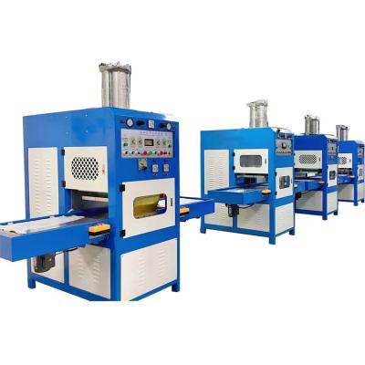 China Radio Frequency HF PU TPU EVA Shoe Upper Vamp Welding and Cutting Machine for Sandal Stamping Embossing Forming for sale
