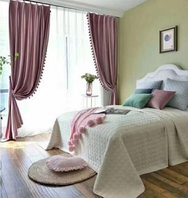 Cina Tende a mantovana in poliestere a doppio strato su misura pronte per il soggiorno in vendita