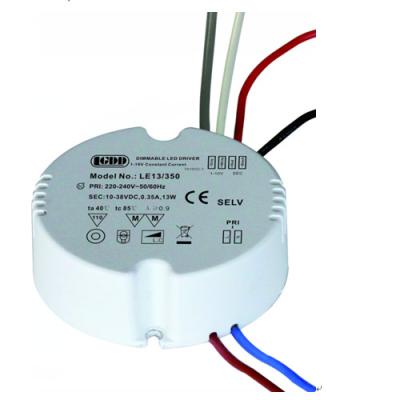 Cina Driver rotondo di Dimmable LED per la lampada corrente costante 1-10V che attenua modo 13W 350mA in vendita