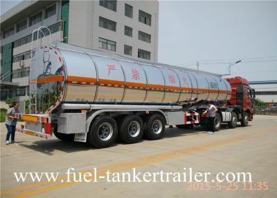 Cina Tri camion del trasporto dell'olio del rimorchio del serbatoio di combustibile dell'acciaio inossidabile degli assi 45tons in vendita