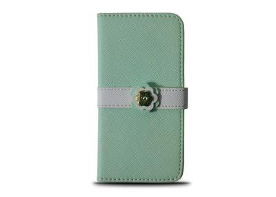 Cina Copertura mobile alla moda del cuoio genuino, cassa del foglio di Smartphone dello specchio di vibrazione in vendita