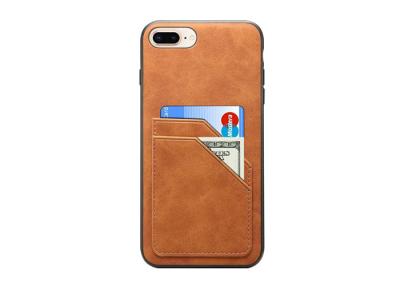 Cina Il telefono di cuoio esile riveste il cuoio genuino o il materiale dell'unità di elaborazione con due fessure per carta in vendita