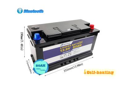 China Classifique uma bateria 12V 80Ah do fosfato do ferro do lítio de Bluetooth para o robô à venda