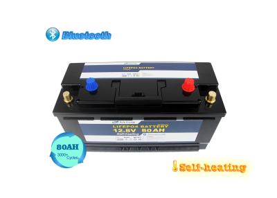 China Classifique uma bateria 12V 80Ah do fosfato do ferro do lítio de Bluetooth para o robô à venda