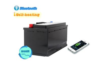 China Classifique uma bateria 12V 80Ah do fosfato do ferro do lítio de Bluetooth para o robô à venda