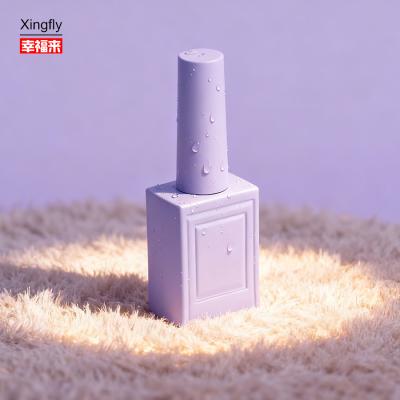 China Empty 12ml Nail Polish Bottle Multi Use Gel Polish Bottle Black Small Nail Polish Brush for sale