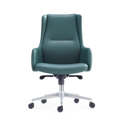 China 30.7KG Leather Office Swivel Chair PU Office Executive Visitor Chair for sale
