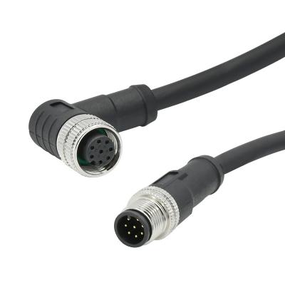 Κίνα Η σωστή γωνία M12 στο θηλυκό αρσενικό PUR M8 PVC συνδετήρων στεγανοποιεί το συνδετήρα καλωδίων προς πώληση
