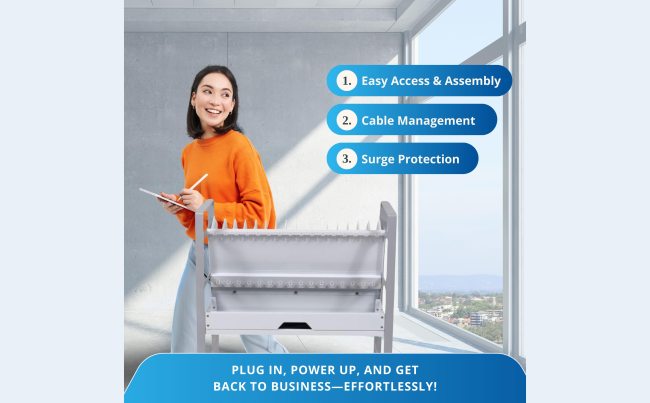 32 Device Tablet & Laptop Charging Cart With Adjustable Slots | Secure Mobile Charging Station