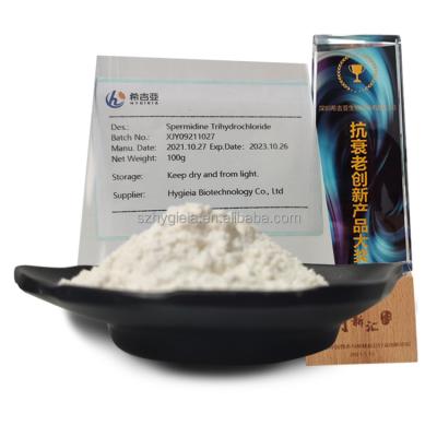 Chine Spermidine trihydrochlorure de haute pureté 98% poudre pour anti-âge et suppléments de santé cellulaire Extrait de germe de blé à vendre