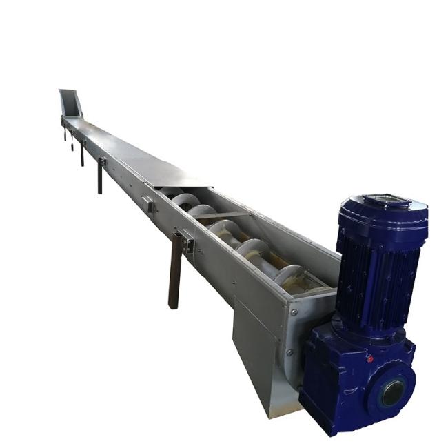 OEM Custom Continuous Sludge Cake Conveying Machinery Screw Incline Shaft Conveyor
