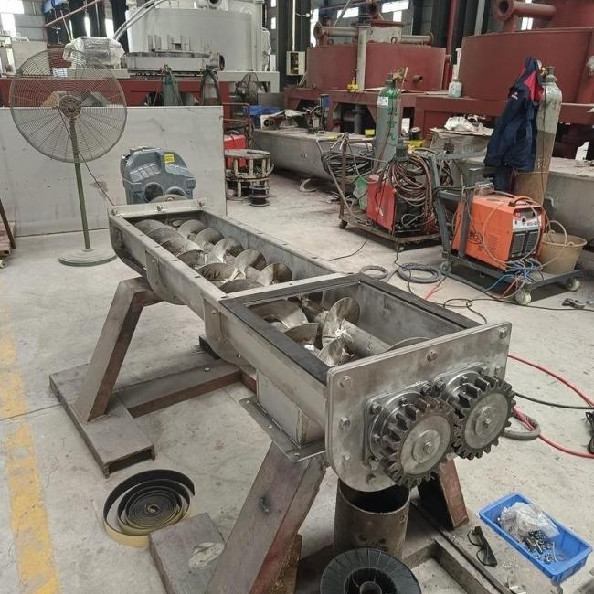 OEM Custom Double U Shape Feed Horizontal Transmission System Auger Screw Conveyor