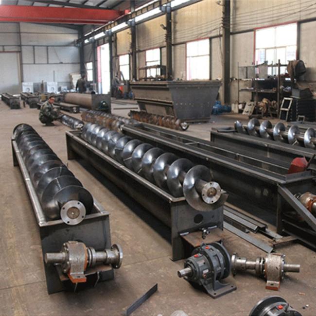 OEM Custom Double U Shape Feed Horizontal Transmission System Auger Screw Conveyor