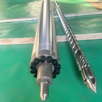 China Tornillo y cilindro individuales de alta calidad personalizados / Tornillo de cilindro de inyección para piezas de maquinaria de máquinas de moldeo por inyección de China en venta